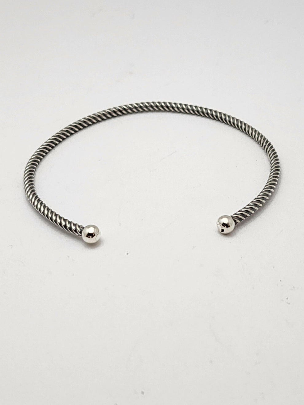 Twisted Silver Wier Cuff Bracelet