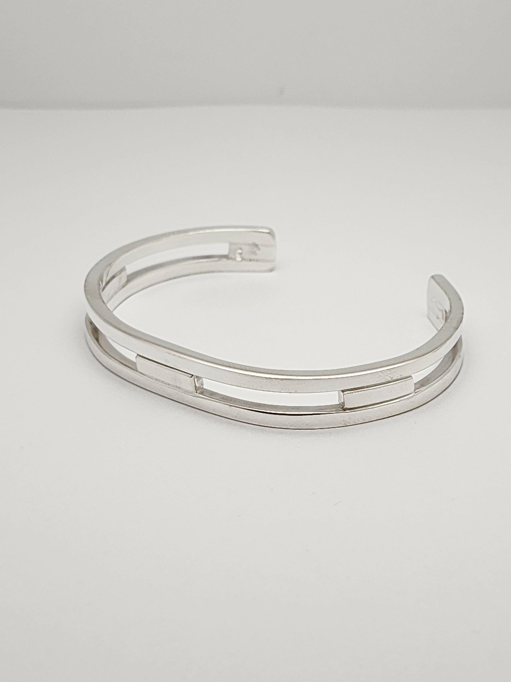 Men's Silver Cuff Bracelet, ARMAN